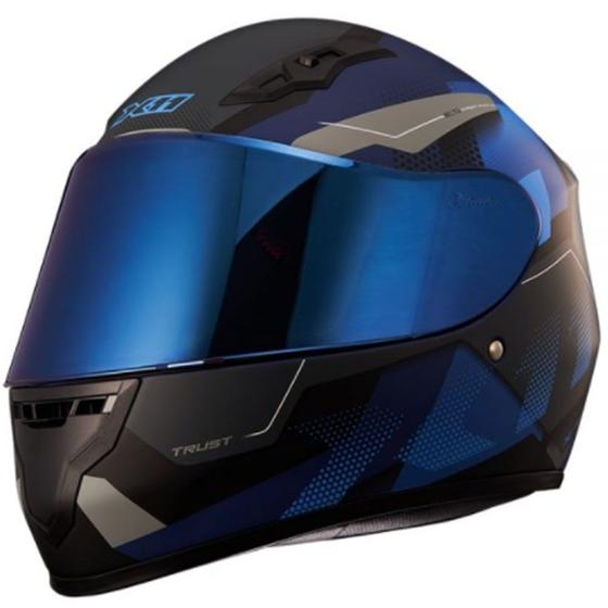 Capacete X11 Trust Pro Transit Azul Cinza - X11 EXPERT RIDERS ...