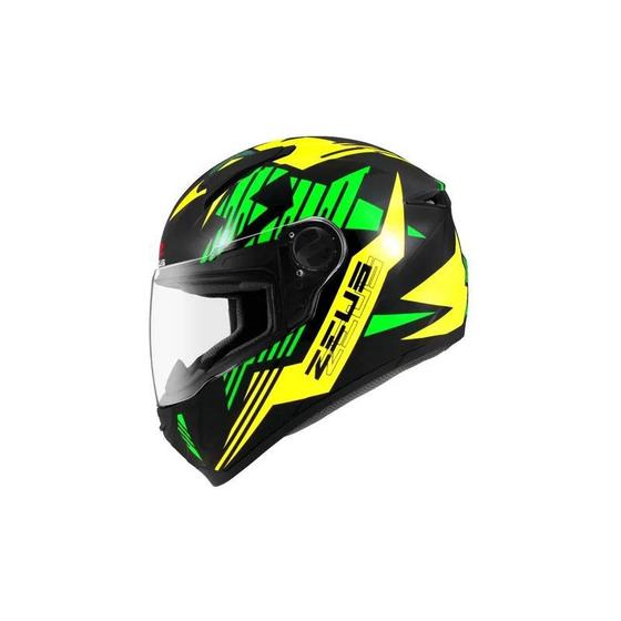 Capacete Zeus 811 Evo Al28 Top Gun Preto Verde - Capacetes de Moto ...