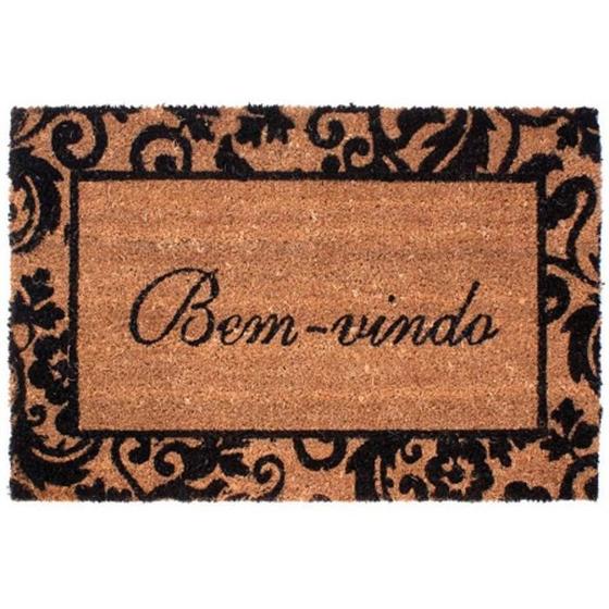 Capacho fibra de coco ecologico "bem-vindo" 61x41 - CASA AMBIENTE ...