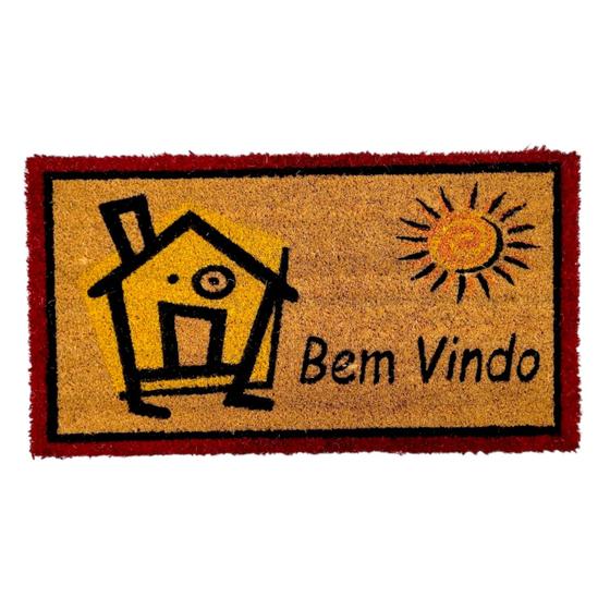Capacho Fibra de Coco Tapete Retangular Entrada 33x60cm - Home Design ...