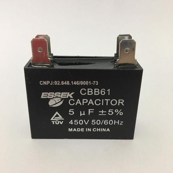 Capacitor 5uf +-5% 450vac Com Terminal Ar Condicionado - Capacitores ...