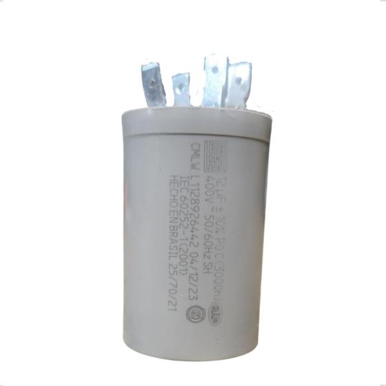 Capacitor Eletrico 12uf 400v +-10% 3000h WEG Partida Máquina tanquinho ...