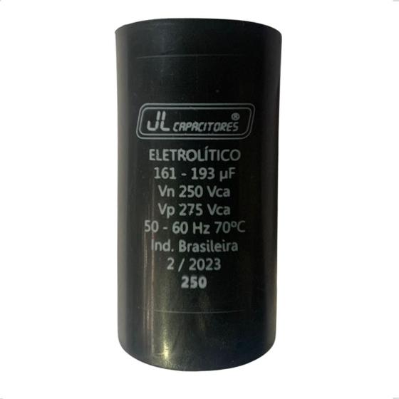 Capacitor Eletrolítico Partida Motores 161/193uf 250v Motor 1/4 50/60 ...