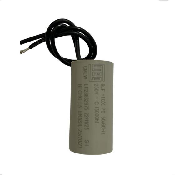Capacitor Para Ventilador 8uf 2 Fios 250 Vac Ventiladores Portão ...