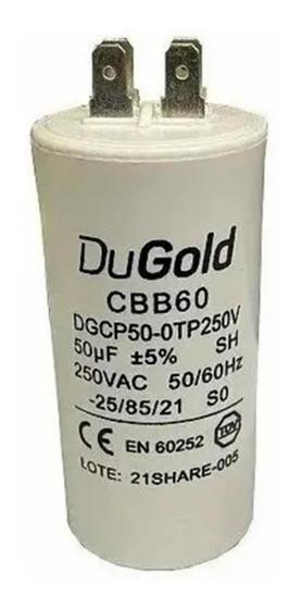 Capacitor Permanente Plástico Dugold Dgcp 50uf 250 Vac - Capacitor ...