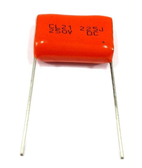 Capacitor poliester 2m2 250v laranja - 225j 250v - (tweeter) - NTV ...