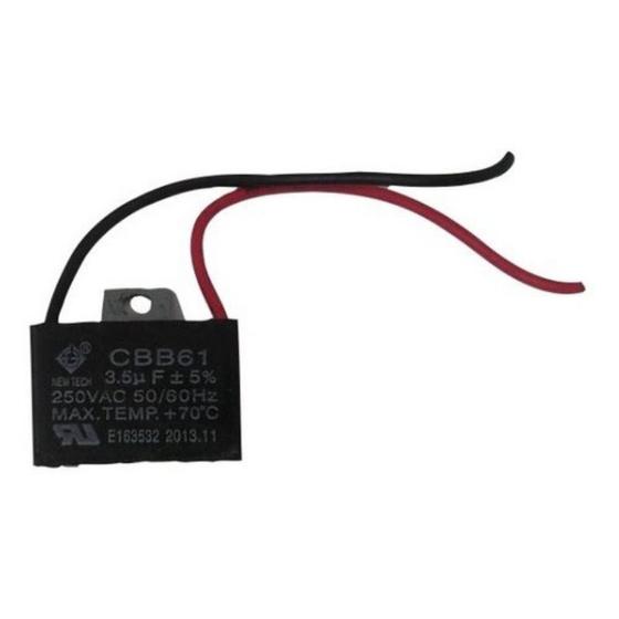Capacitor Quadrado Para Ventilador 2 Fios 3,5uf 250v 50/60hz - Dve ...