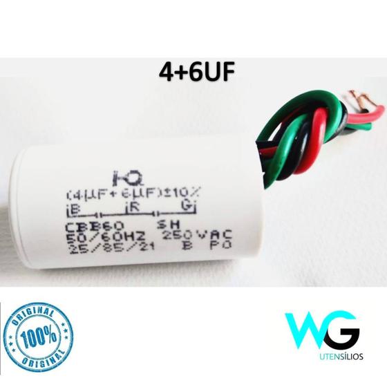 Capacitor Redondo 4uf+6uf 250v 3 Fios - Capacitor - Magazine Luiza