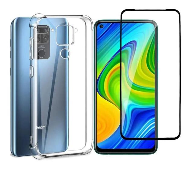 Capinha Xiaomi Redmi Note 9 Pelicula Vidro 3d Multitec Kit