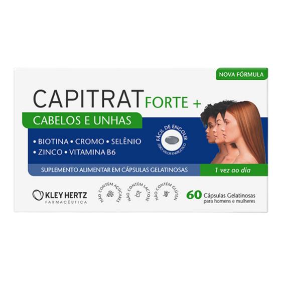 Capitrat Forte Suplemento Cabelos e Unhas Com 60 Cásulas Gelatinosas ...