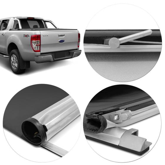 Capota Marítima Ford Ranger Xlt Cabine Dupla 2012 a 2022 Trek Roller Para Santo Antonio Duplo ...