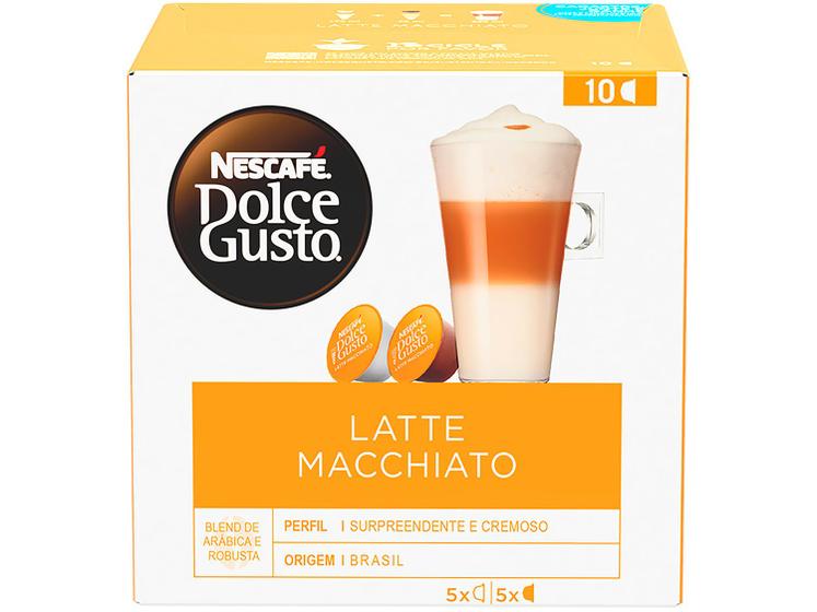 Cápsula de Café Latte Macchiato Dolce Gusto Lungo Blend de Arábica e ...