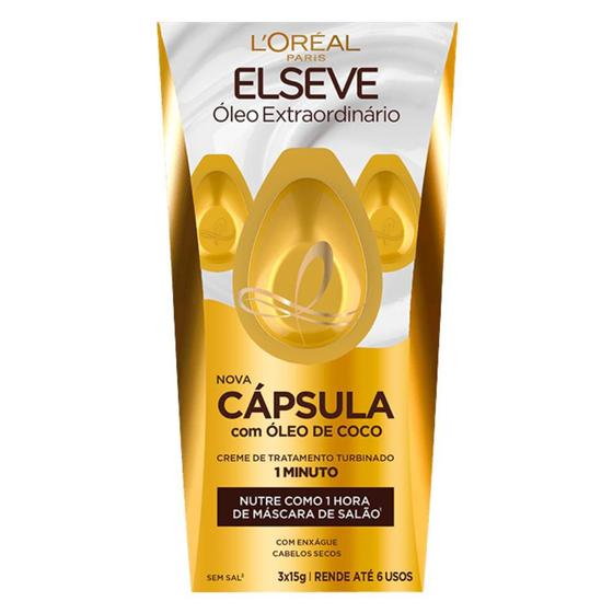 Cápsula de Tratamento Elseve Óleo Extraordinário 15g - Óleo Capilar ...