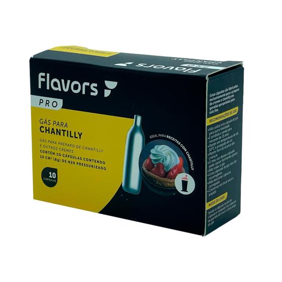 Cápsulas de Gás de Chantilly Pro para Sifão 10 Unidades - Flavors ...