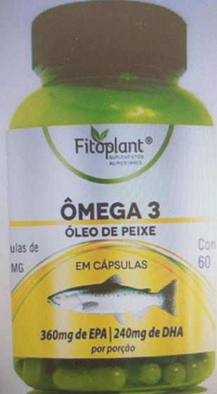 Cápsulas de Ômega 3 Fitoplant 60 x 1.000 mg - Ômega 3 / Óleo de Peixe ...
