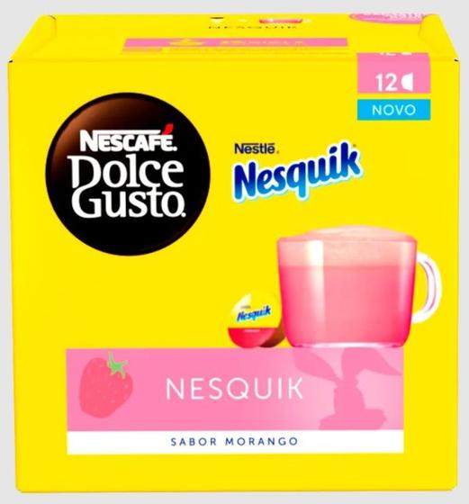 Capsulas Nescafé Dolce Gusto Nesquik - Sabor Morango - Nescafe Dolce ...