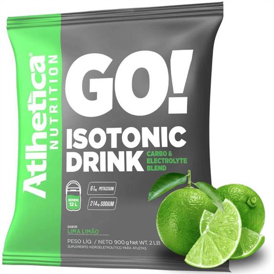 Carboidrato com Eletrólitos Go! Isotonic Drink Atlhetica 900g Isotônico ...