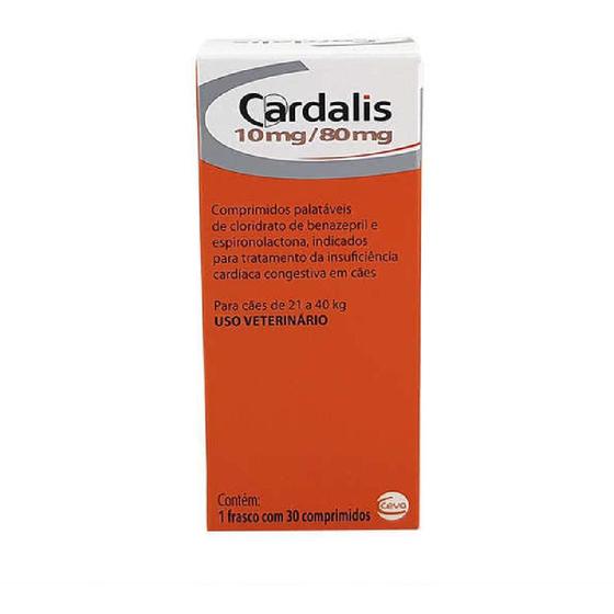 Cardalis 10mg/80mgpara Cães de 21 a 40 kg CEVA 30 Comprimidos ...
