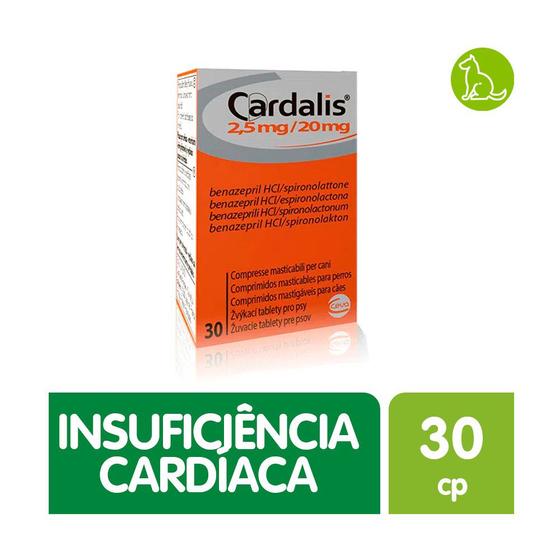 Cardalis 2,5-20mg para Cães de 5 a 10kg - 30 Comprimidos - Ceva ...