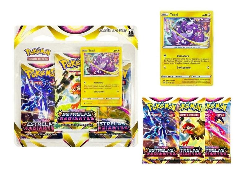 Cards Pokémon Blister Triplo Todas Coleçoes Tcg Cartas Copag Deck De