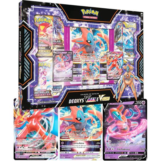 Cards Pokemon Box Coleção de Batalha VMax Zeraora ou Deoxys - Copag ...