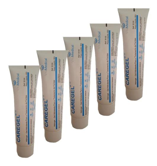 Caregel Hidrogel Para Queimaduras Curativo Hidrogel - 5 Unidades - Vita ...