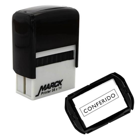 Carimbo Automático - Conferido - 38X14Mm Mark Printer - Carimbo ...