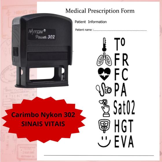 Carimbo Sinais VItais Nykon 302 - Caneta - Magazine Luiza