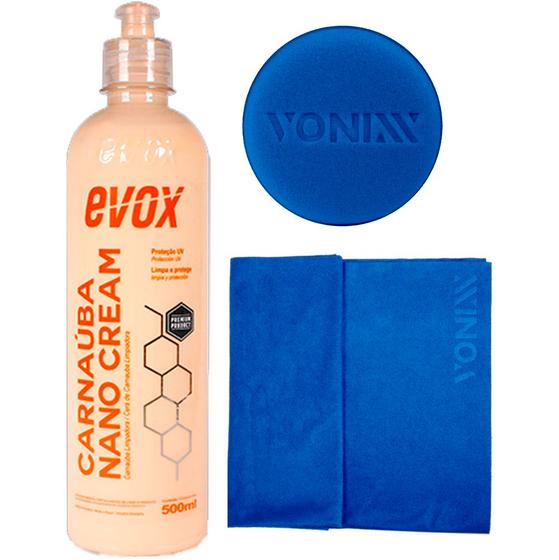 Carnauba Nano Cream Cleaner Evox + Pano Ultra Fino 8k Vonixx - Cera ...