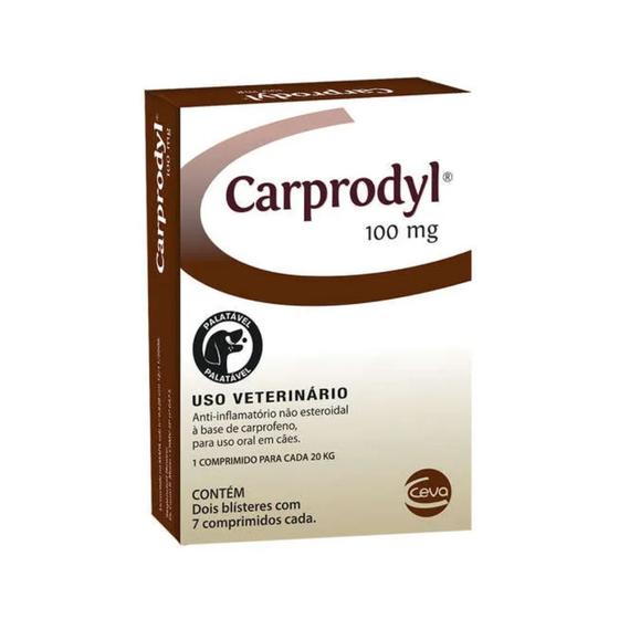 Carprodyl 100 Antiinflamatório Palatável 14 comprimidos Ceva - Farmácia ...