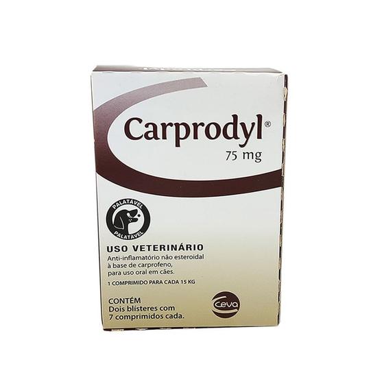 Carprodyl 75mg 14 comp Ceva Anti-inflamatório Cães - Anti-Inflamátório ...