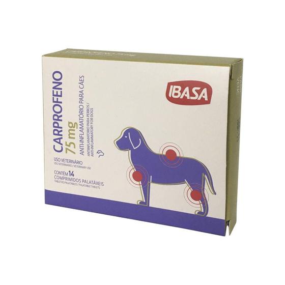 Carprofeno 75mg Anti-Inflamatório Cães c/ 14 Comprimidos Palatáveis ...