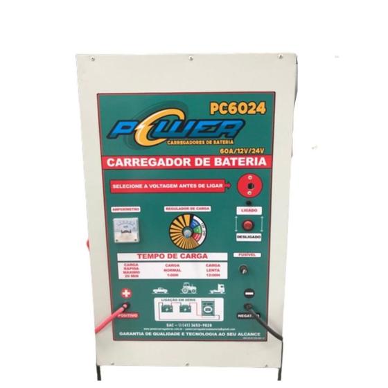 Carregador De Bateria 60 A 12 E 24 V Carro E Caminhão Bivolt Carrinho ...
