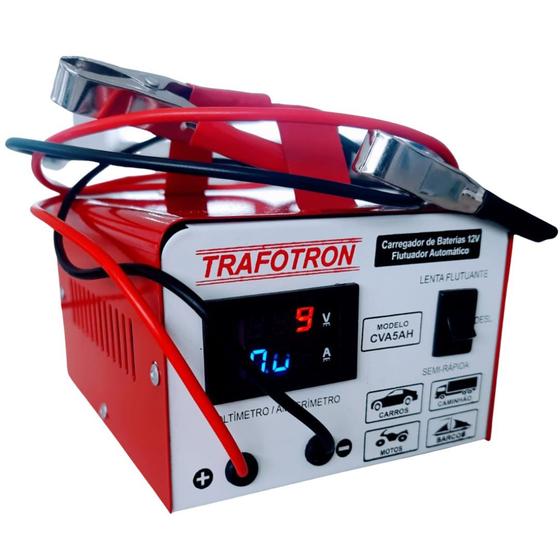 Carregador de Bateria Automotiva Carro Moto 12v 5ah Flutuante Cv5ah ...