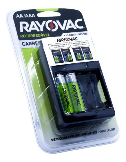 Carregador De Pilhas Rayovac Ps132-2B Br + 2 Pilhas Aa - Pilhas ...