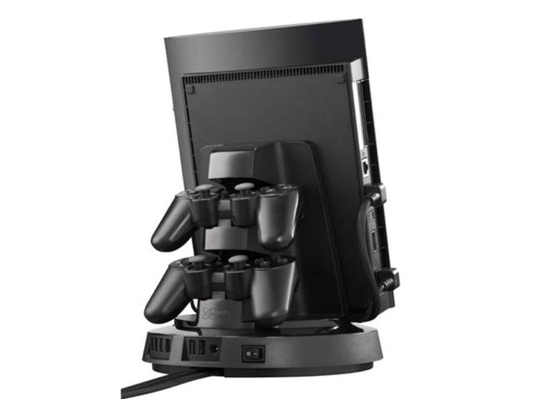 Carregador Dock Base Giratoria Playstation Ps3 2controles 2xusb ...