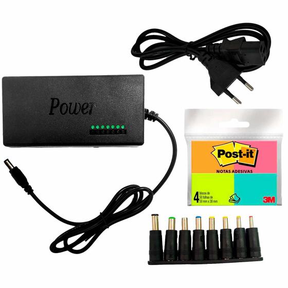 Carregador Fonte De Notebook Portatil Universal 120W C/ 8 Pinos Potente ...