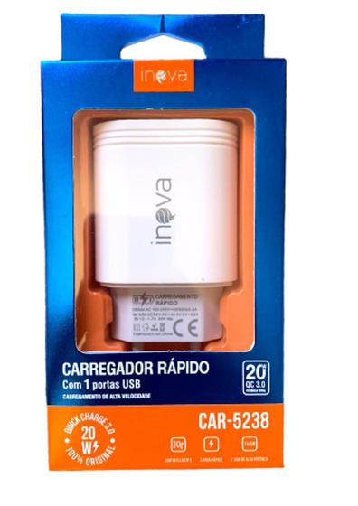 Carregador Fonte Inova Turbo Rápido Quick Charge 3.0 20W - INOVA5 - Carregador de Celular ...