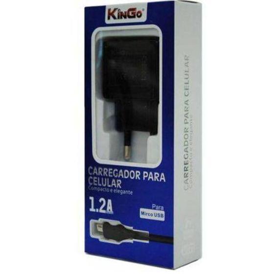 Carregador Kingo Micro USB V8 1.2A - Preto - Carregador de Celular ...