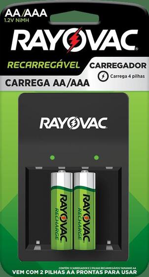 Carregador Pilha Rayovac AA/AAA - Carregador de Pilha - Magazine Luiza