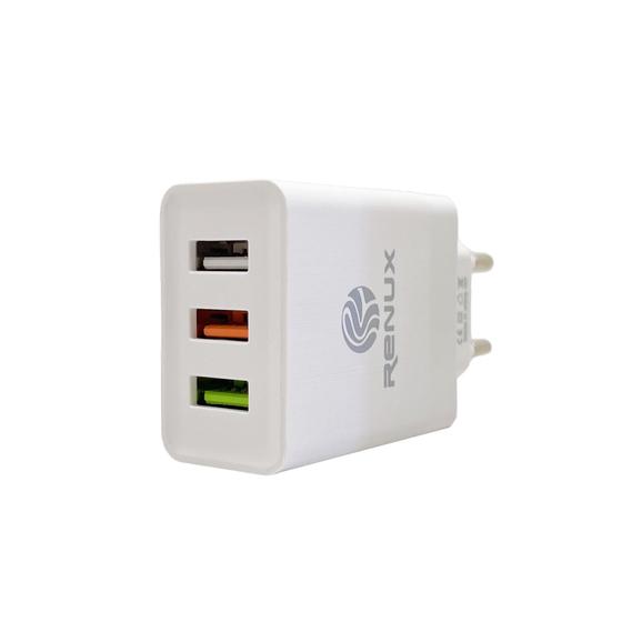 Carregador Rápido 5.1A 3USB c/Cabo Tipo C - Renux - Carregador de ...