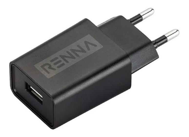 Carregador Tomada Adaptador Fonte Usb 5V 2.1A Bivolt Preto - Renna ...
