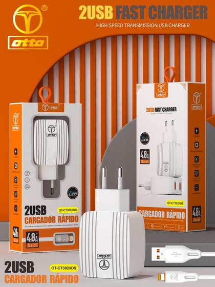 Carregador Turbo CT - 302 IOS - Otto - Carregador de Celular - Magazine Luiza