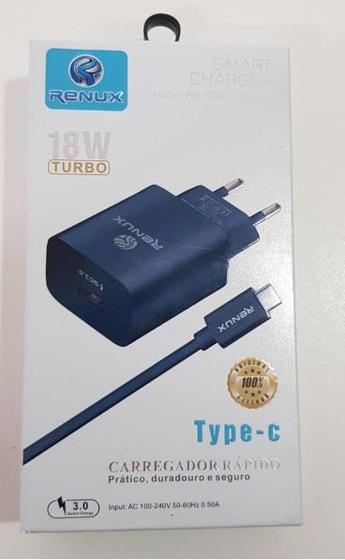 Carregador Turbo Tipo C 5v 9v 12v 3A Usb Renux RE-K8006C - Carregador ...