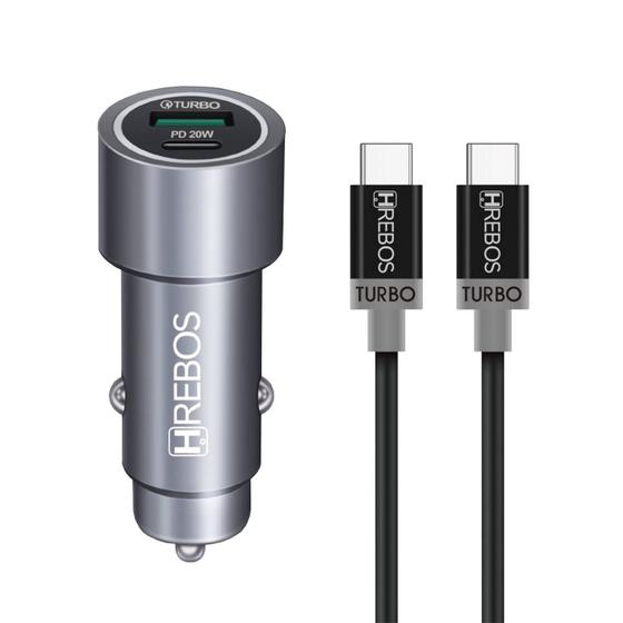Carregador Veicular Power Turbo Usbc Cabo Turbo Tipo C Homologado ...