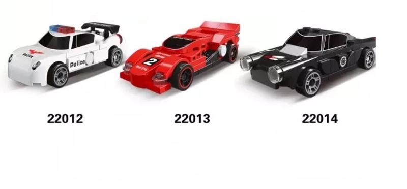 Carrinho Bloco de Montar Mini Racing Pacemaker - Kit 3 Carros - DEcool ...