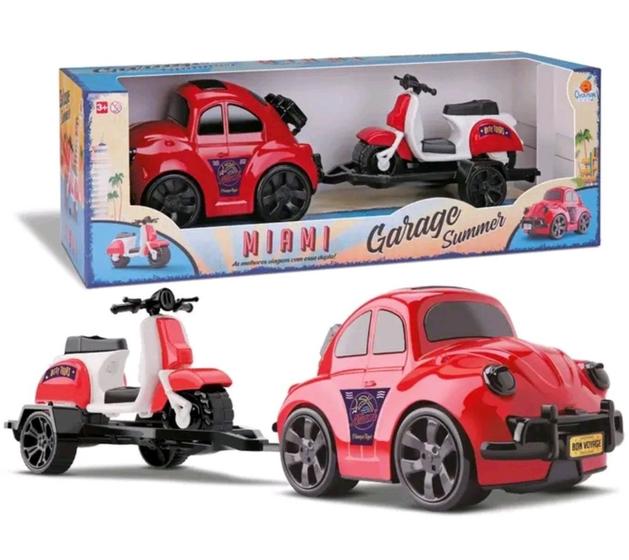 Carrinho Brinquedo Summer Fusca & Lambreta Orange Toys - Carrinho de ...