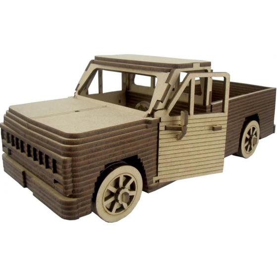 Carrinho Caminhonete Ford Pick Up - Carro Mdf 3 D - Coleção - Loja Das ...