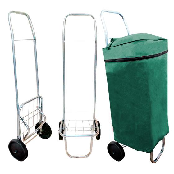 Carrinho Compras Para Feira Dobrável Sacola Mão Com Rodinhas ...