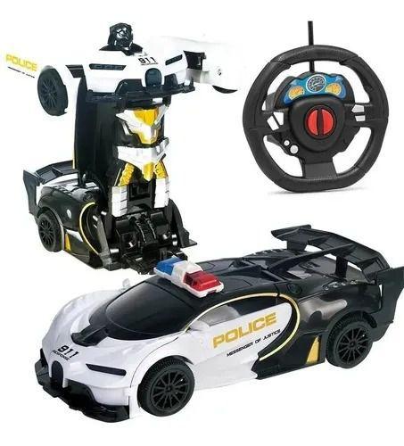 Carrinho Controle Remoto Changebot Transformação Policia - Vira Carro E ...